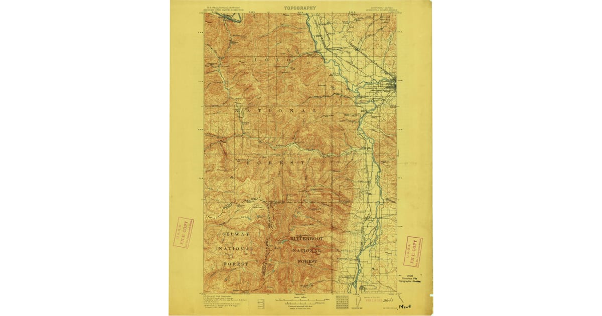 Old Maps of Florence, MT | Pastmaps
