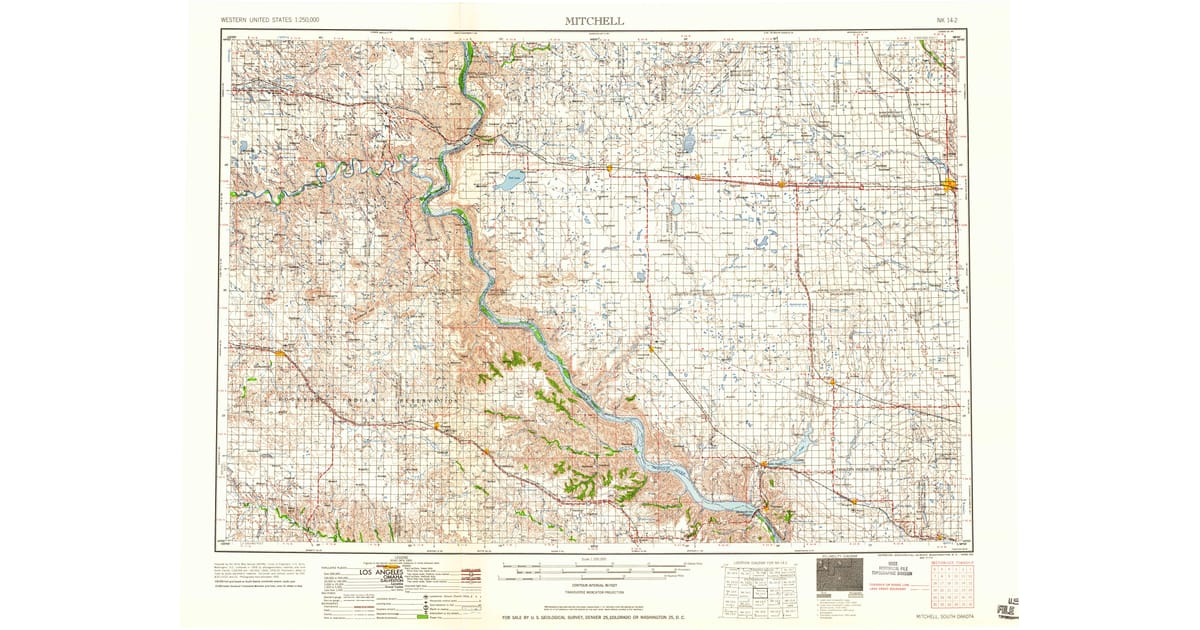 1959 Map of Mitchell, SD — High-Res | Pastmaps