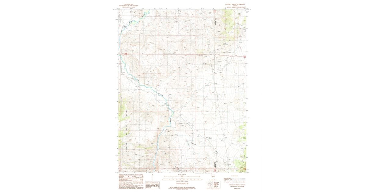 1989 Map of Mitchell Spring, Lyon County, NV — High-Res | Pastmaps