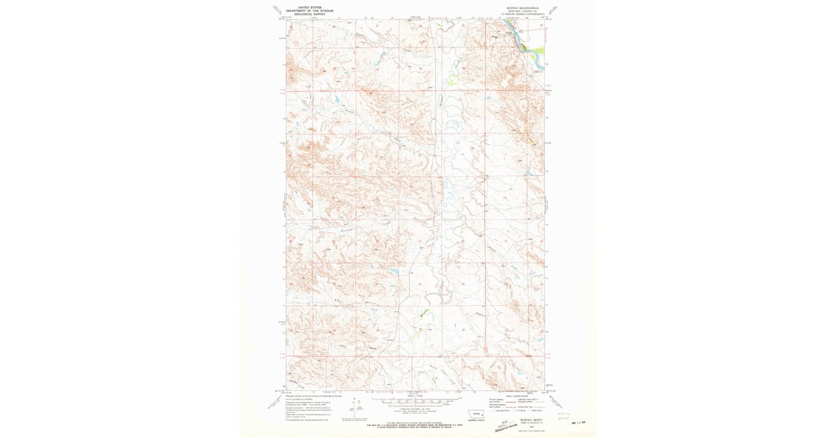 1969 Map of Mizpah, Custer County, MT — High-Res | Pastmaps