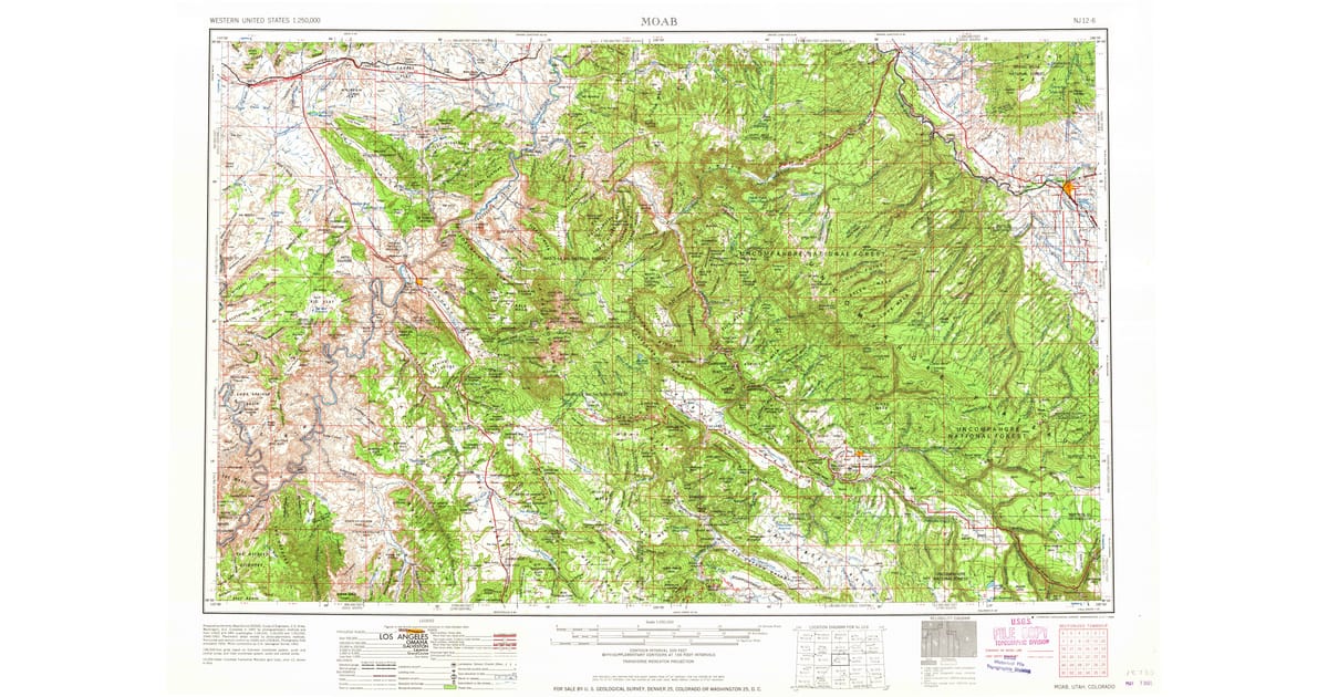1965 Map of Moab, UT — High-Res | Pastmaps