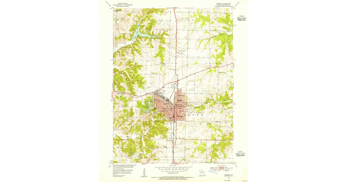 1953 Map of Moberly, MO — High-Res | Pastmaps