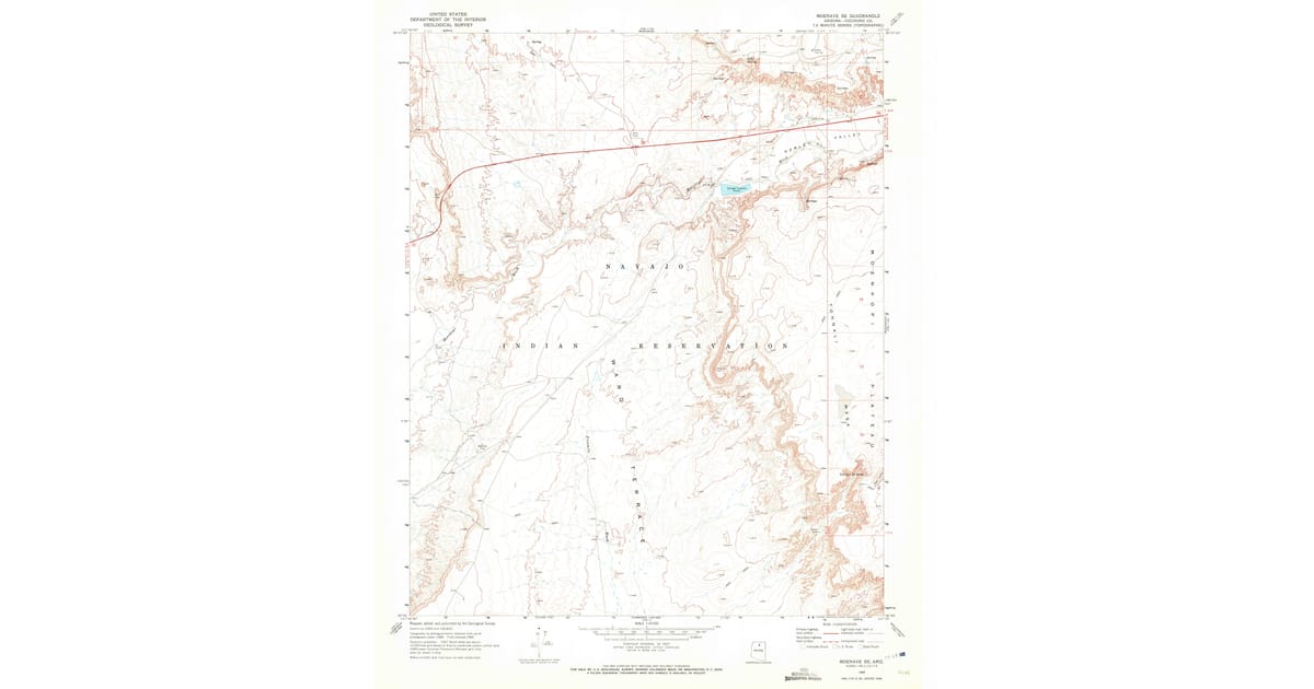 1969 Map of Moenave SE, Coconino County, AZ — High-Res | Pastmaps