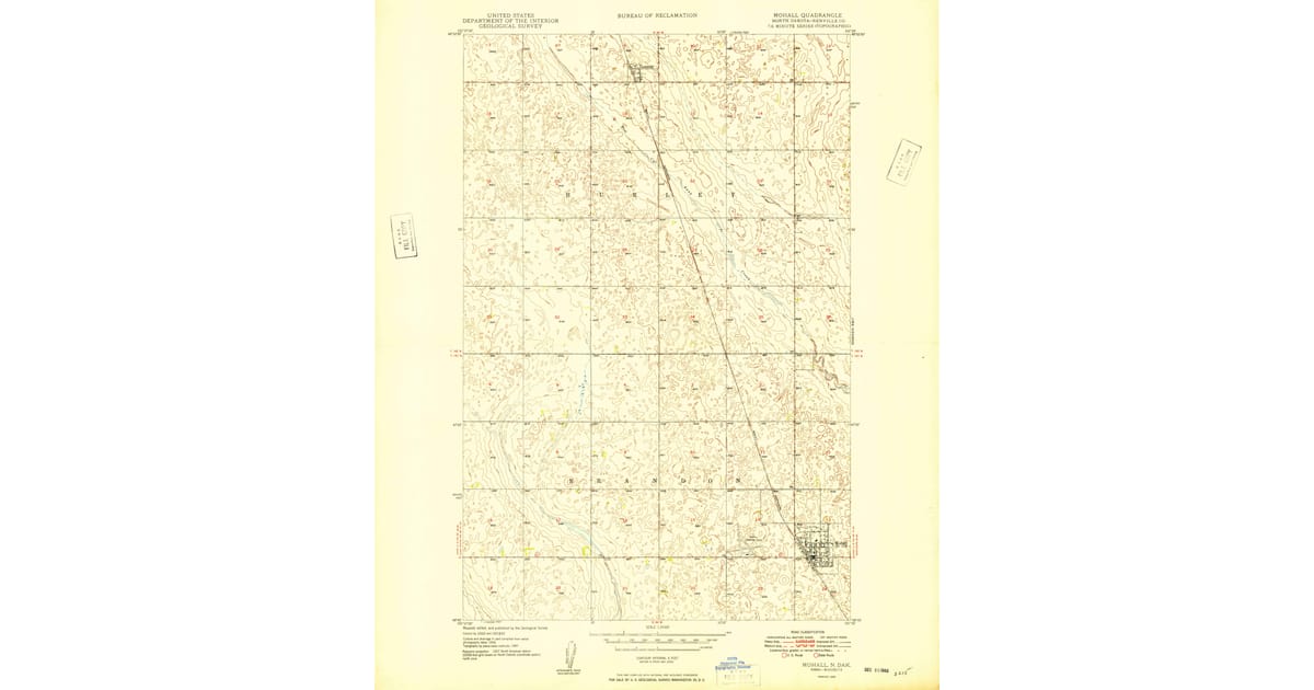 1948 Map of Mohall, ND — High-Res | Pastmaps