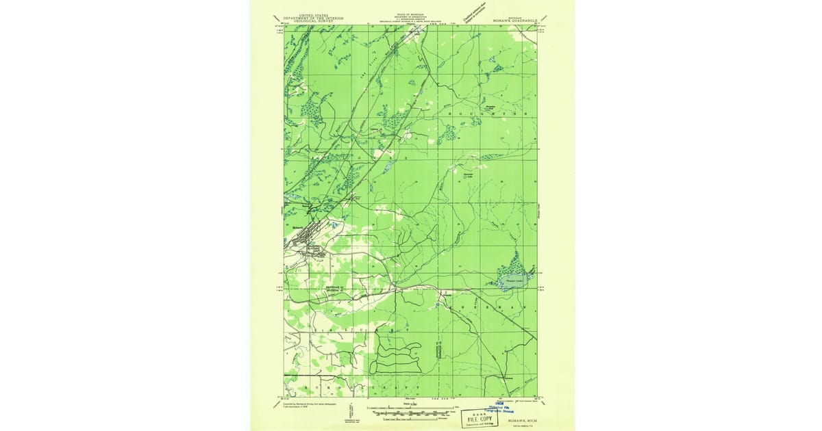 1941 Map of Mohawk, MI — High-Res | Pastmaps
