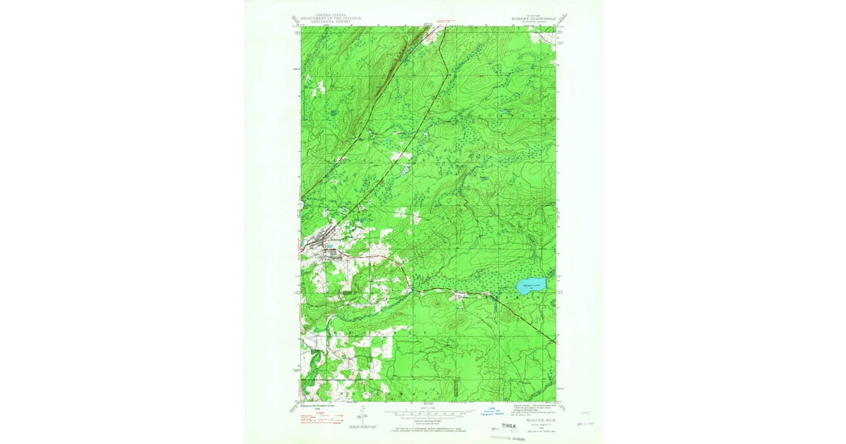1946 Map of Mohawk, MI — High-Res | Pastmaps