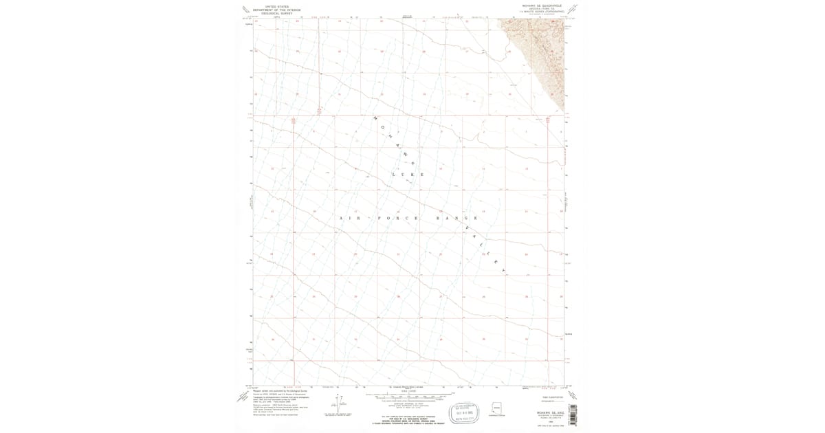 1965 Map of Mohawk SE, Yuma County, AZ — High-Res | Pastmaps