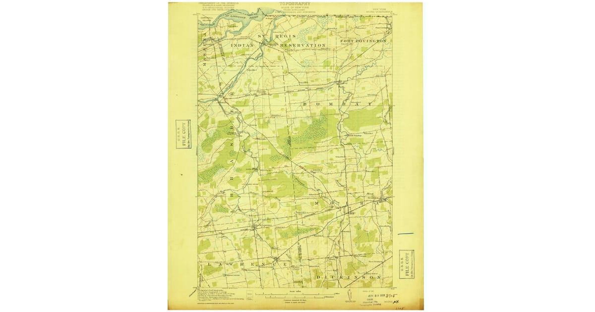 1917 Map of Moira, Franklin County, NY — High-Res | Pastmaps