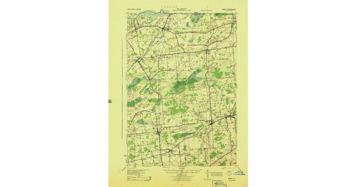 1944 Map of Moira, Franklin County, NY — High-Res | Pastmaps