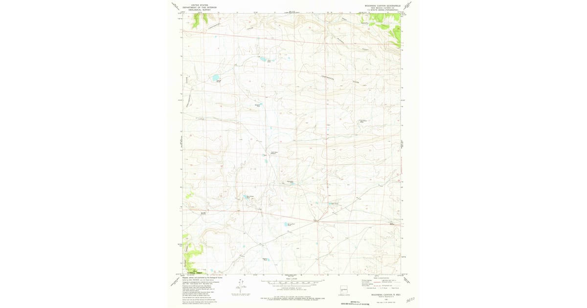 1981 Map of Mojonera Canyon, Catron County, NM — High-Res | Pastmaps