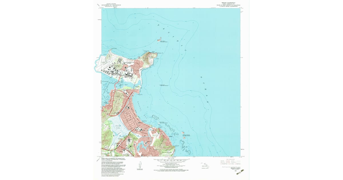 1980s Maps of Kaneohe, HI | Pastmaps
