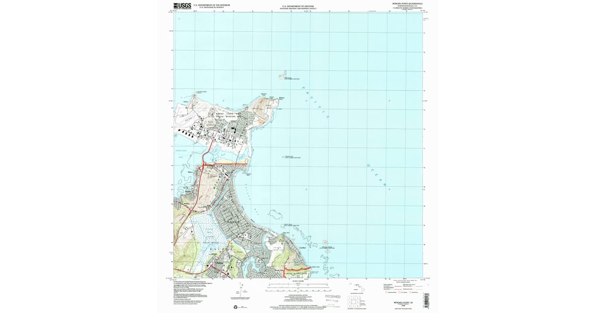1990s Maps of Kailua, HI | Pastmaps