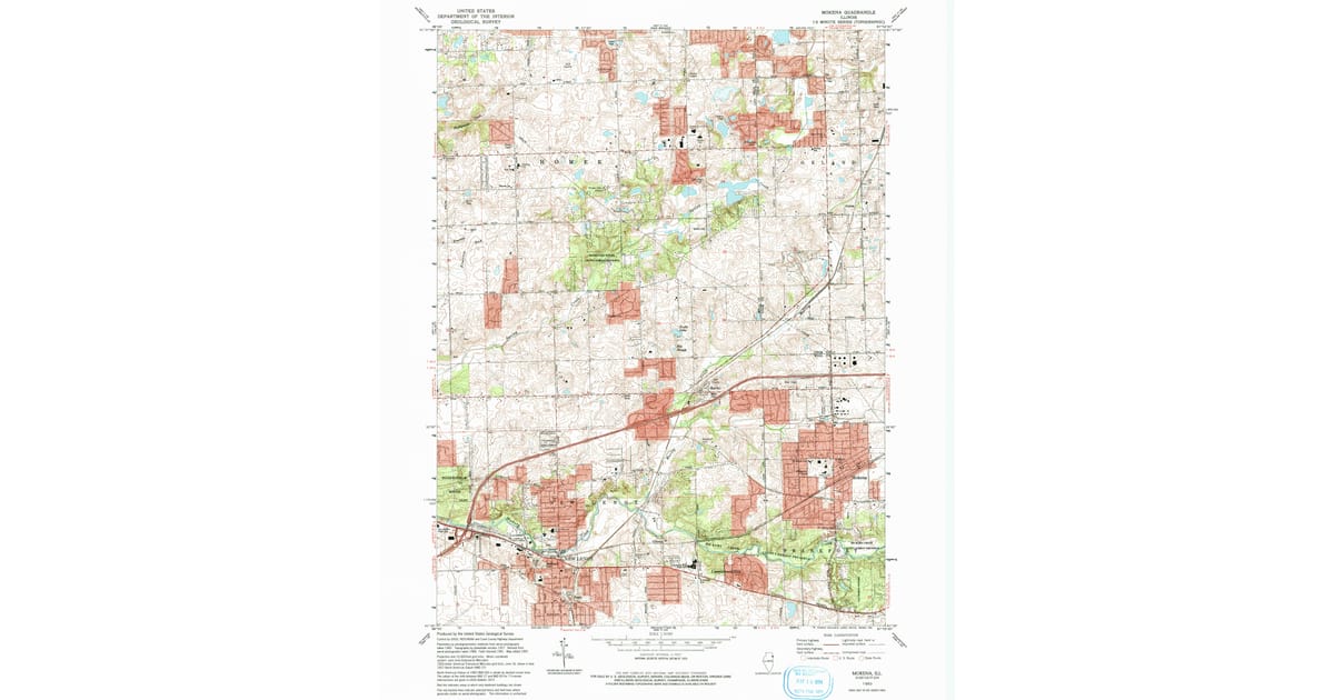1993 Map of Mokena, IL — High-Res | Pastmaps