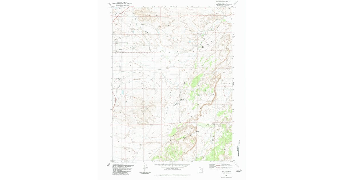 1983 Map of Molen, Emery County, UT — High-Res | Pastmaps
