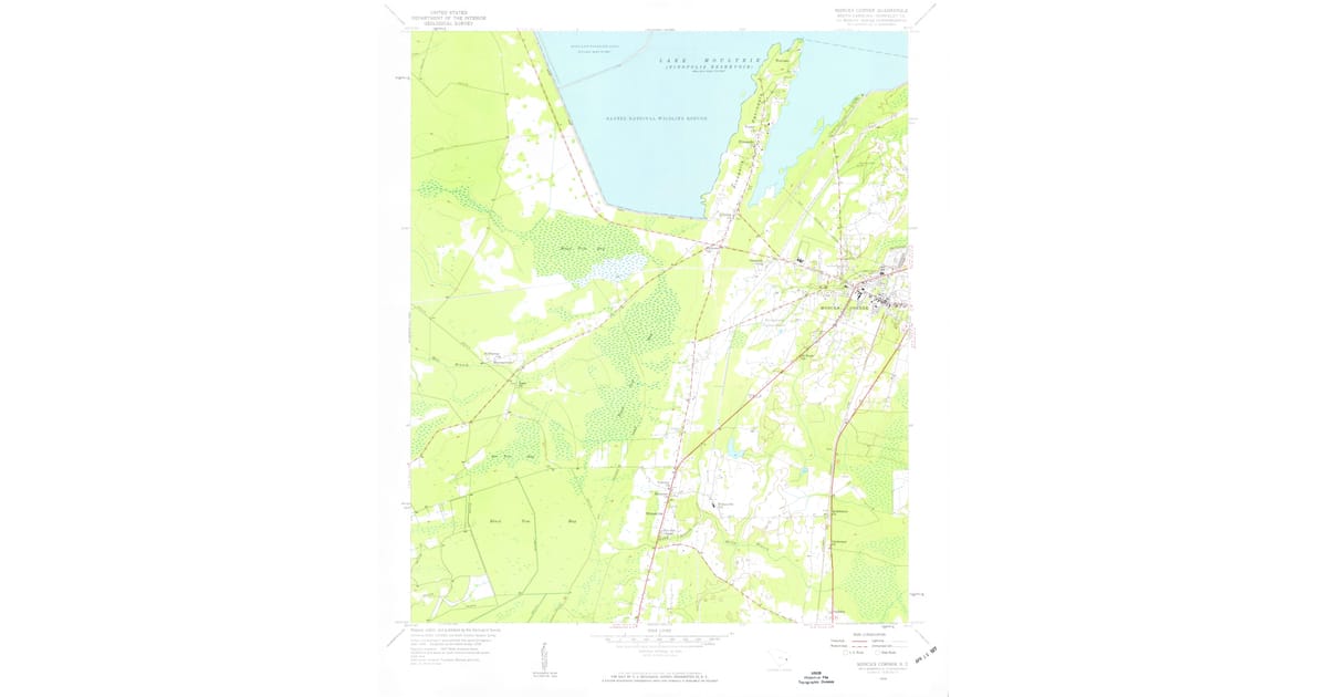 1958 Map of Moncks Corner, SC — High-Res | Pastmaps