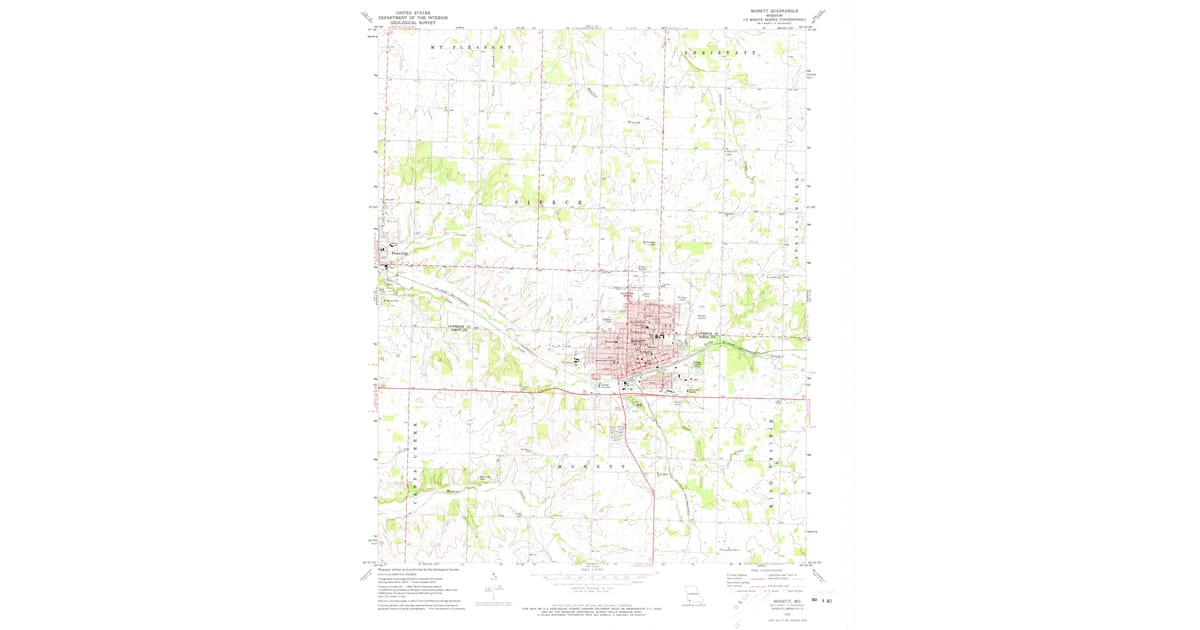 1972 Map of Monett, MO — High-Res | Pastmaps