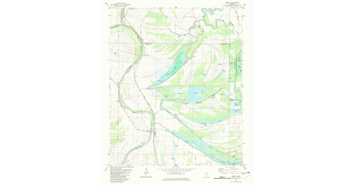 1982 Map of Money, Leflore County, MS — High-Res | Pastmaps