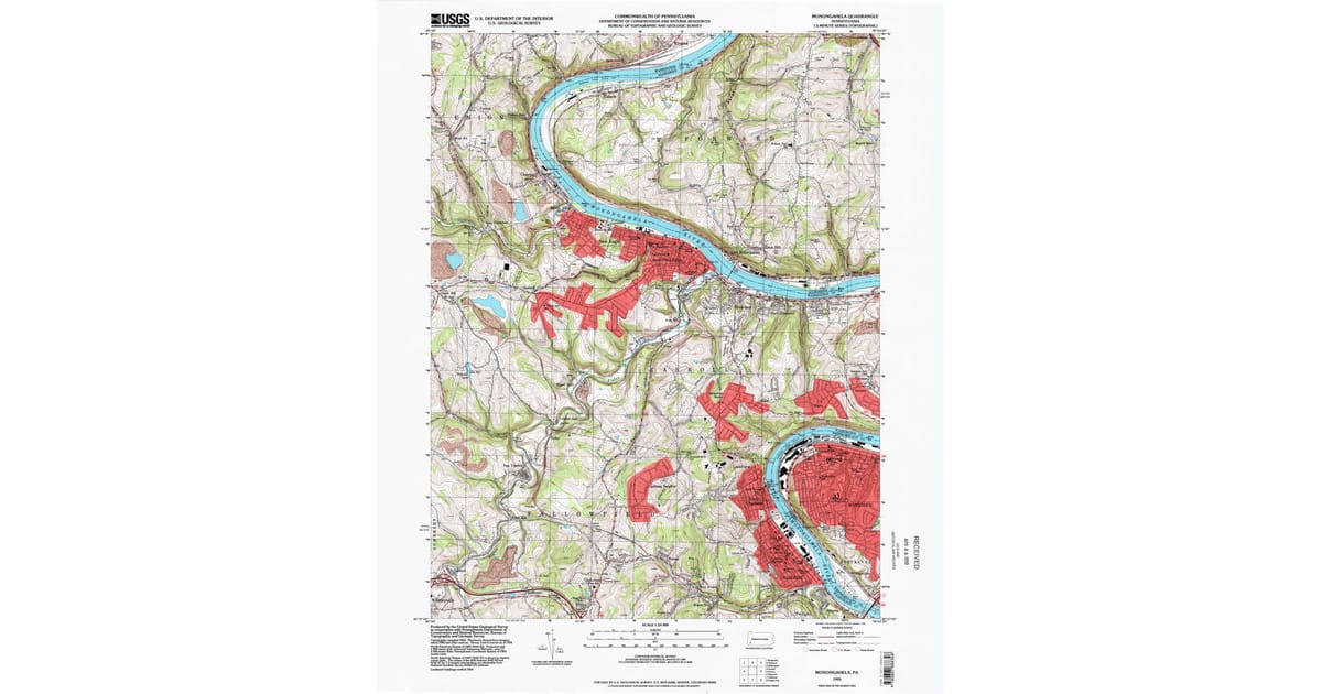 1990s Maps of New Eagle, PA | Pastmaps