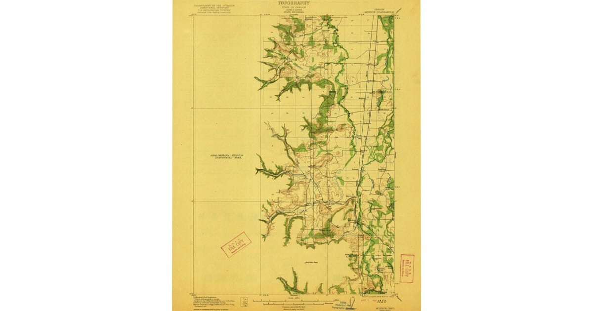 1922 Map of Monroe, OR — High-Res | Pastmaps