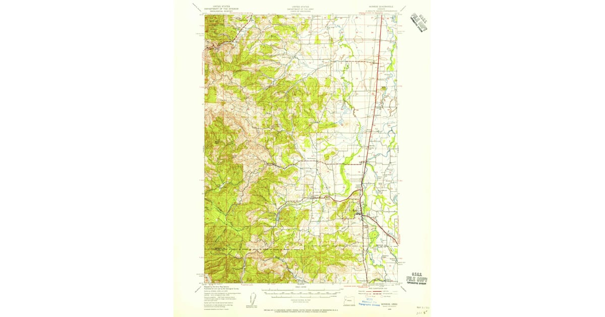 1930s Maps of Monroe, OR | Pastmaps