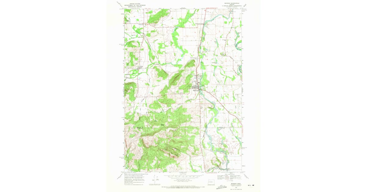 1969 Map of Monroe, OR — High-Res | Pastmaps