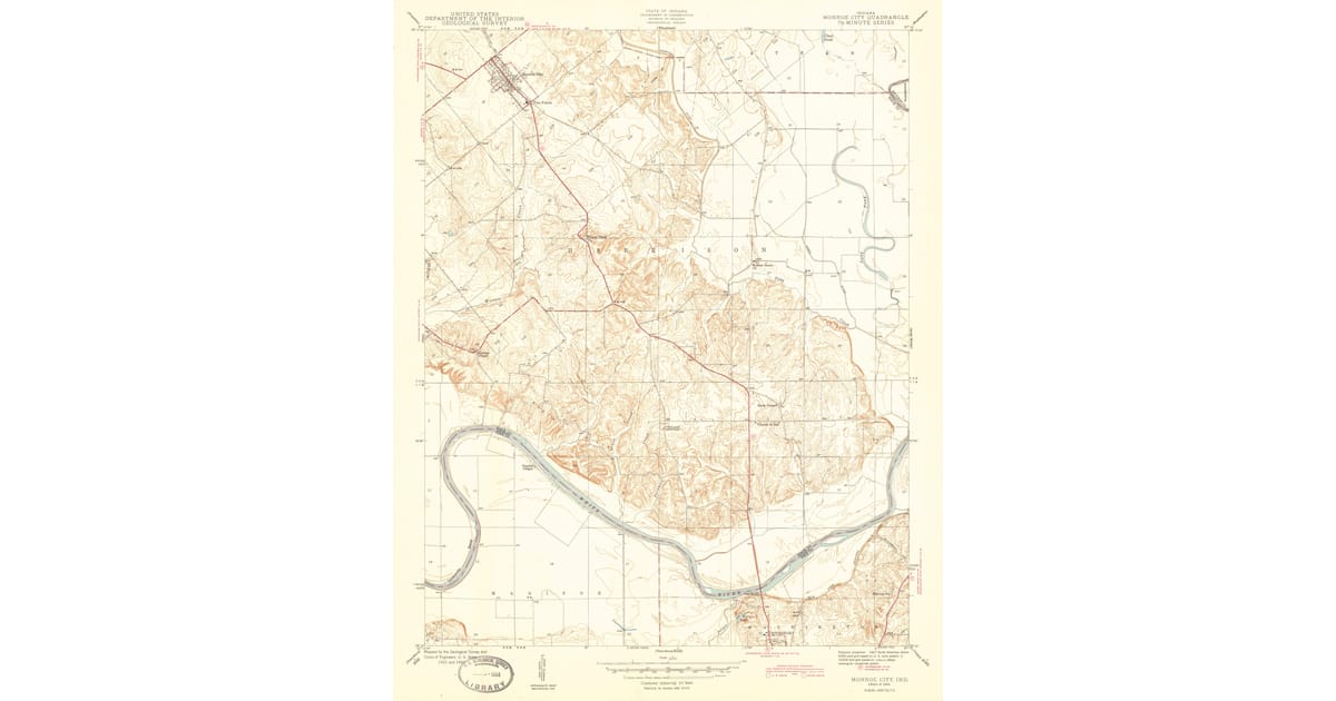 Old Historical Maps of Five Points, Monroe City | Pastmaps