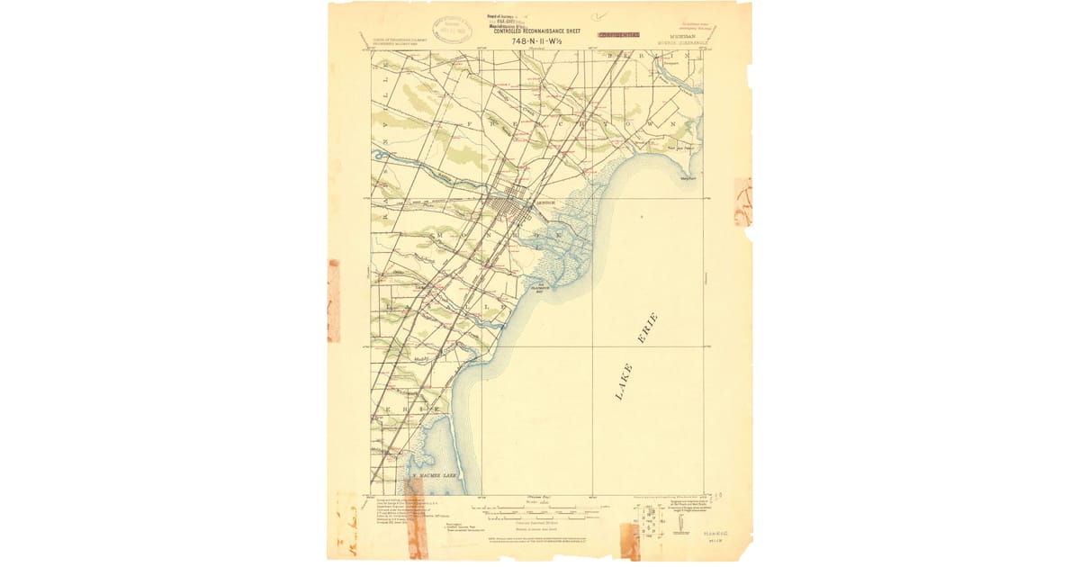 Old Maps of Monroe, MI | Pastmaps