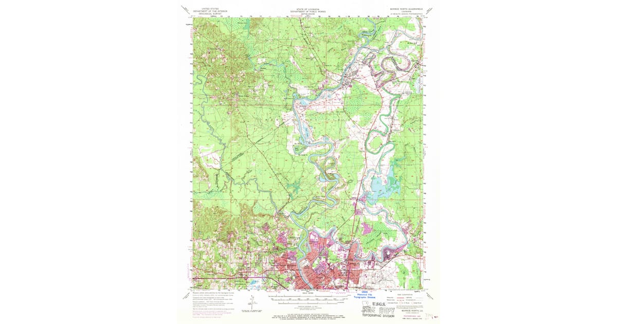 1960s Maps of West Monroe, LA | Pastmaps