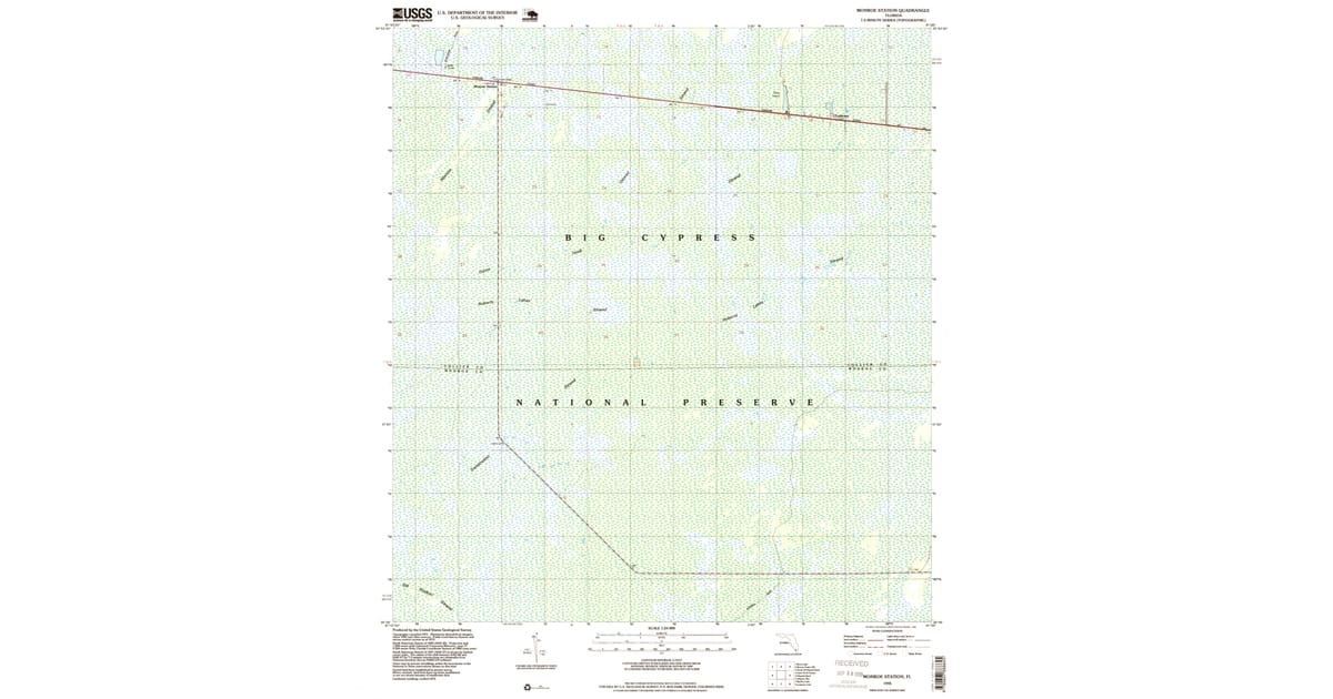 1995 Map of Monroe Station, Collier County, FL — High-Res | Pastmaps