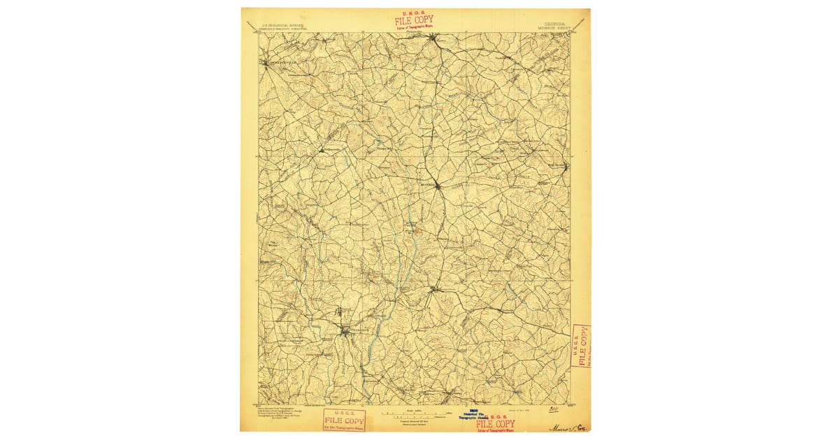 Old Maps of Morrow, GA for Academic Research | Pastmaps