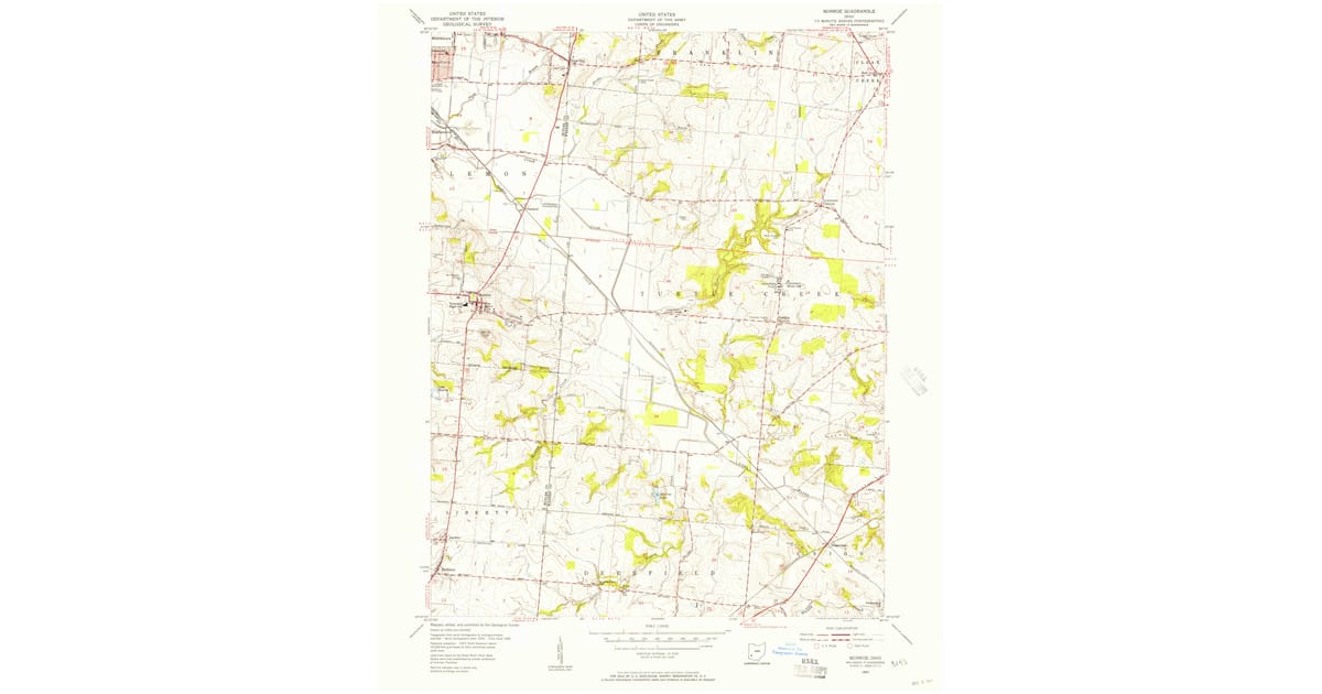 1955 Map of Monroe, OH — High-Res | Pastmaps