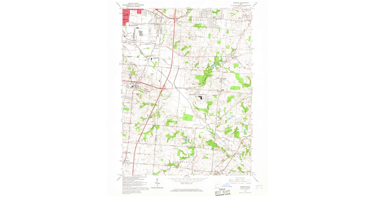 1965 Map of Monroe, OH — High-Res | Pastmaps
