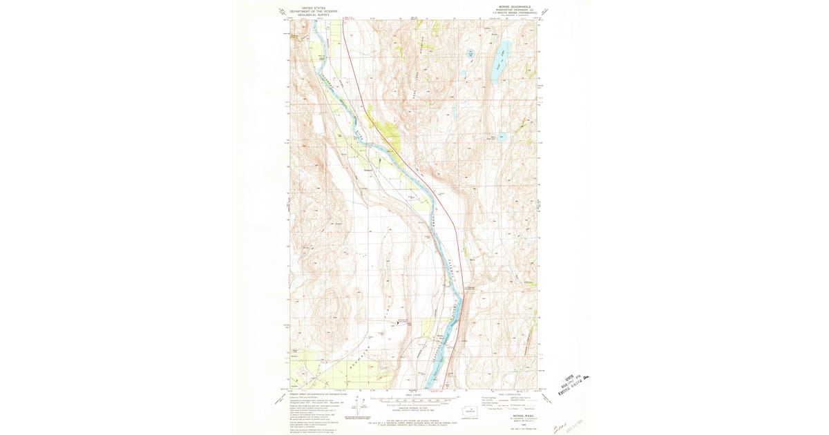 1980 Map of Monse, Okanogan County, WA — High-Res | Pastmaps