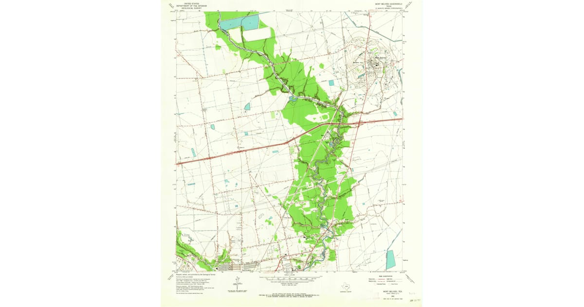 1961 Map of Mont Belvieu, TX — High-Res | Pastmaps