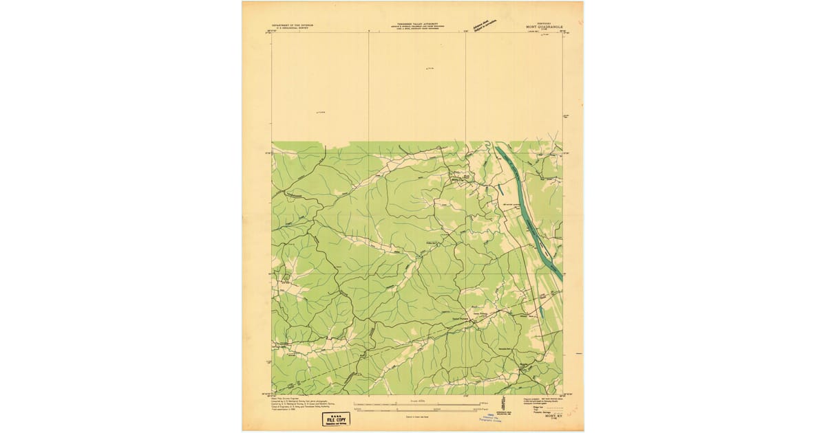 1936 Map of Mont, Lyon County, KY — High-Res | Pastmaps