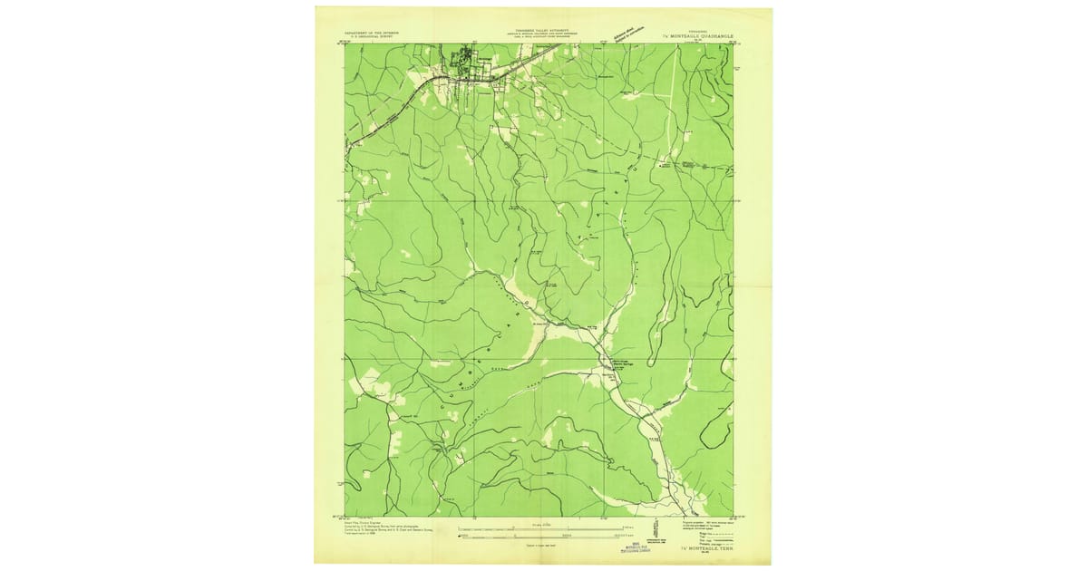 1936 Map of Monteagle, TN — High-Res | Pastmaps
