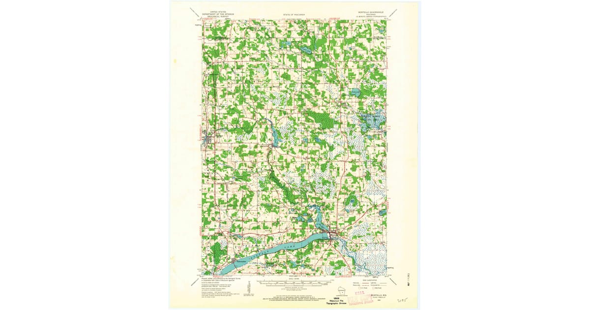 1961 Map of Montello, WI — High-Res | Pastmaps