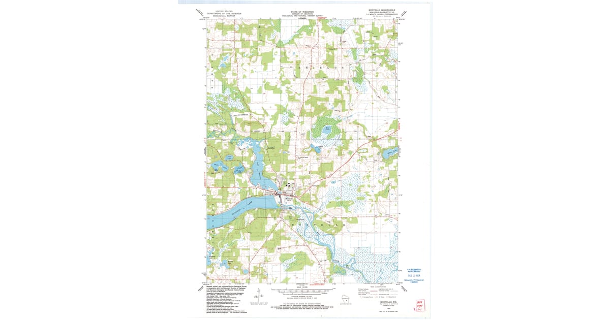 1984 Map of Montello, WI — High-Res | Pastmaps