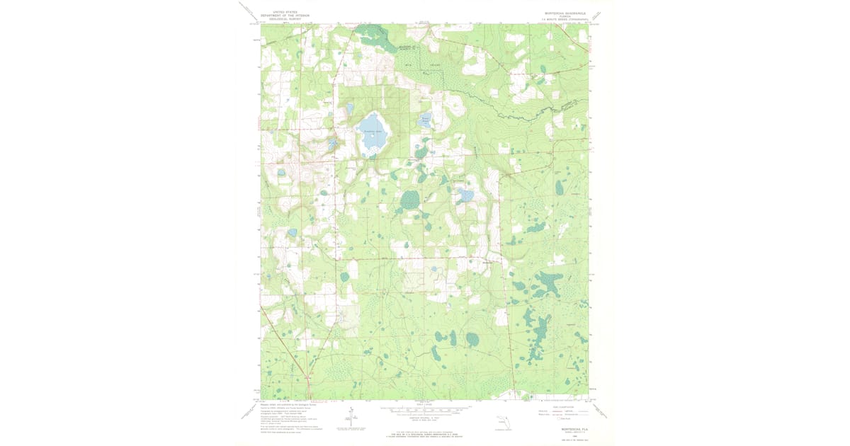 1966 Map of Monteocha, Alachua County, FL — High-Res | Pastmaps