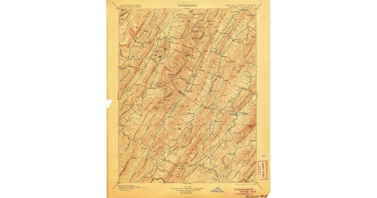 1901 Map of Monterey, VA — High-Res | Pastmaps