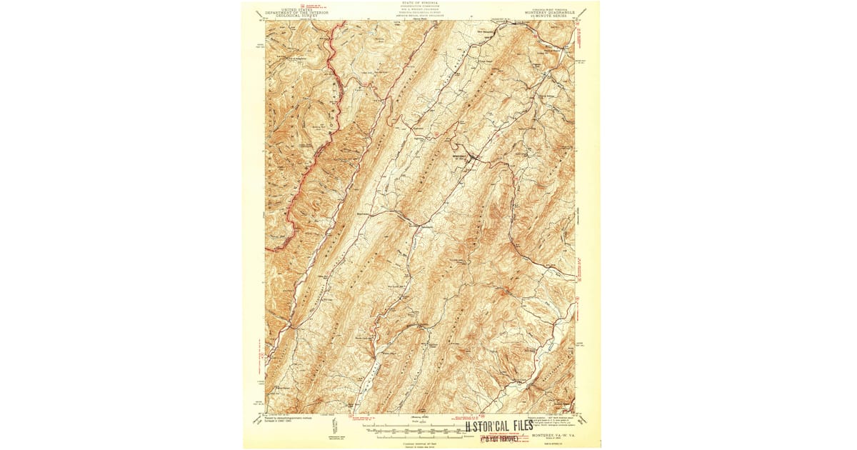1944 Map of Monterey, VA — High-Res | Pastmaps
