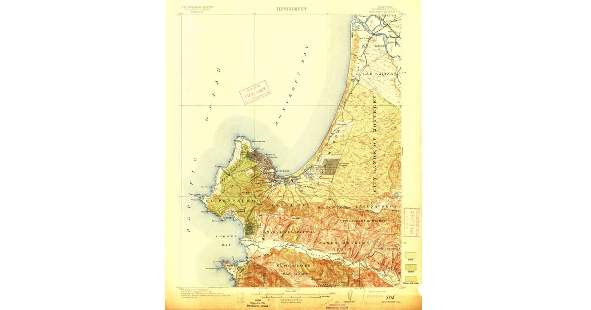 1913 Map of Monterey, CA — High-Res | Pastmaps