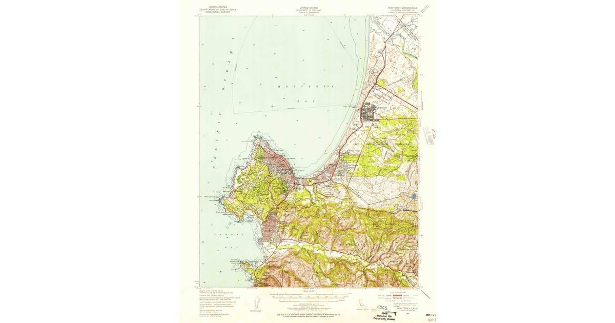 1947 Map of Monterey, CA — High-Res | Pastmaps