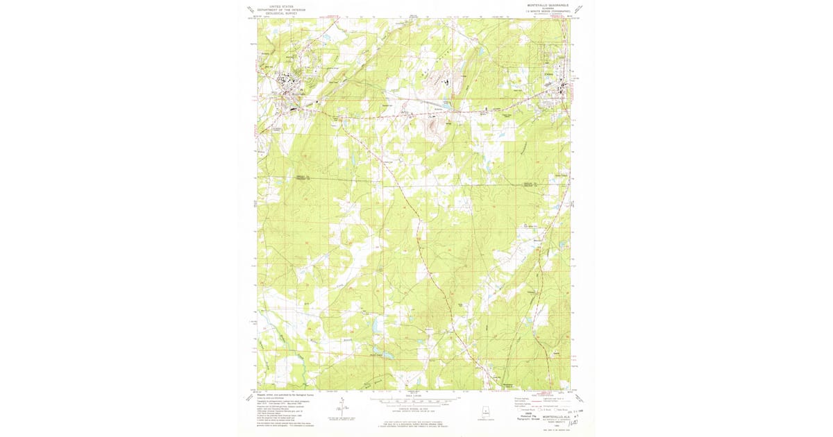 1980 Map of Montevallo, AL — High-Res | Pastmaps