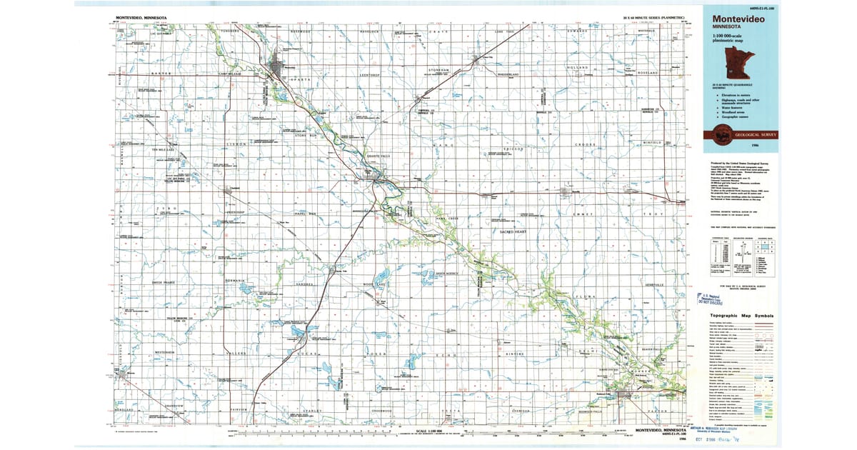 1980s Maps of Montevideo, MN | Pastmaps
