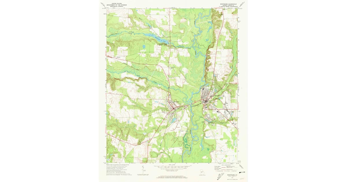 1971 Map of Montezuma, GA — High-Res | Pastmaps