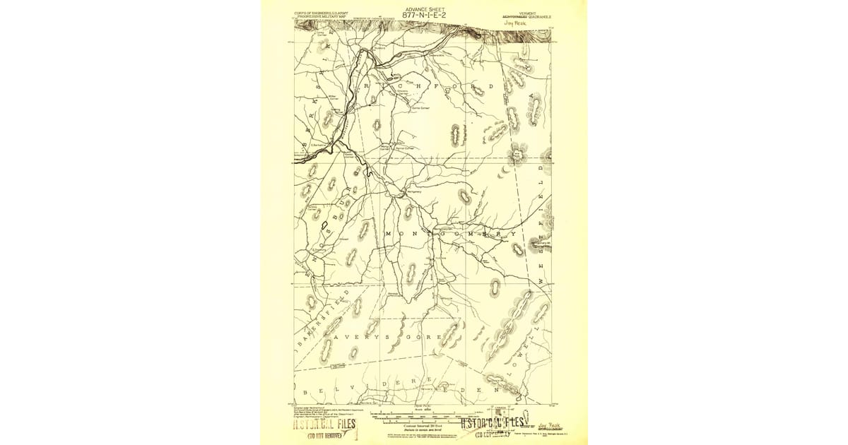 1919 Map of Montgomery, Franklin County, VT — High-Res | Pastmaps