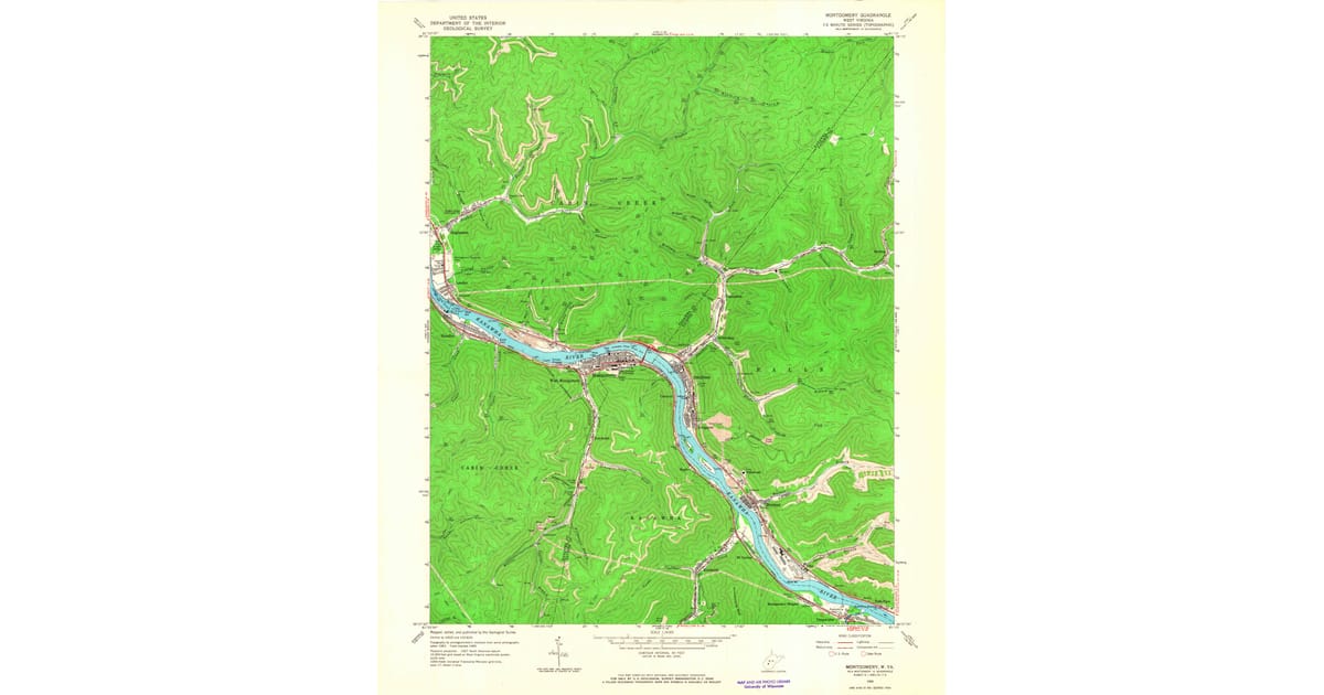 1965 Map of Montgomery, WV — High-Res | Pastmaps