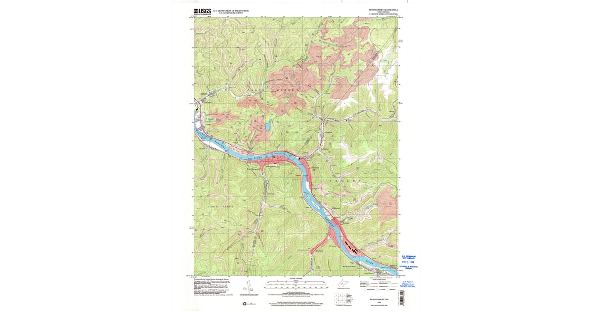 1990s Maps of Montgomery, WV | Pastmaps
