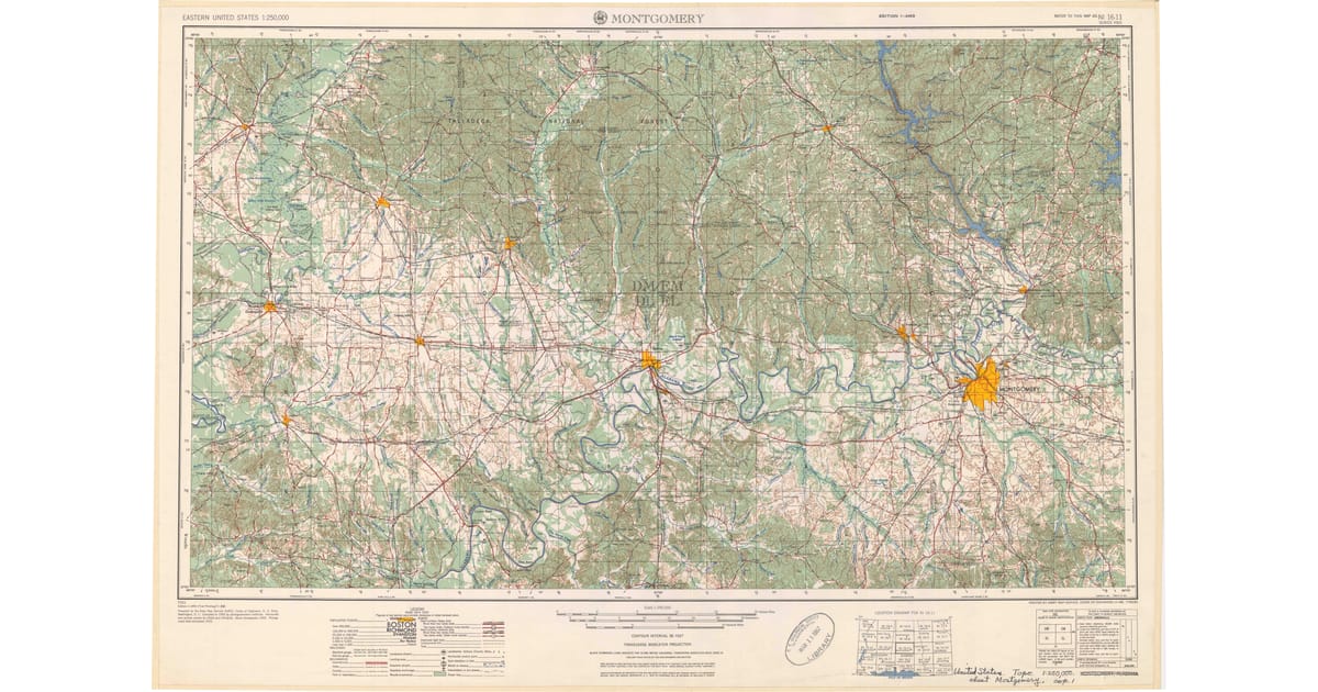 1956 Map of Montgomery, AL — High-Res | Pastmaps